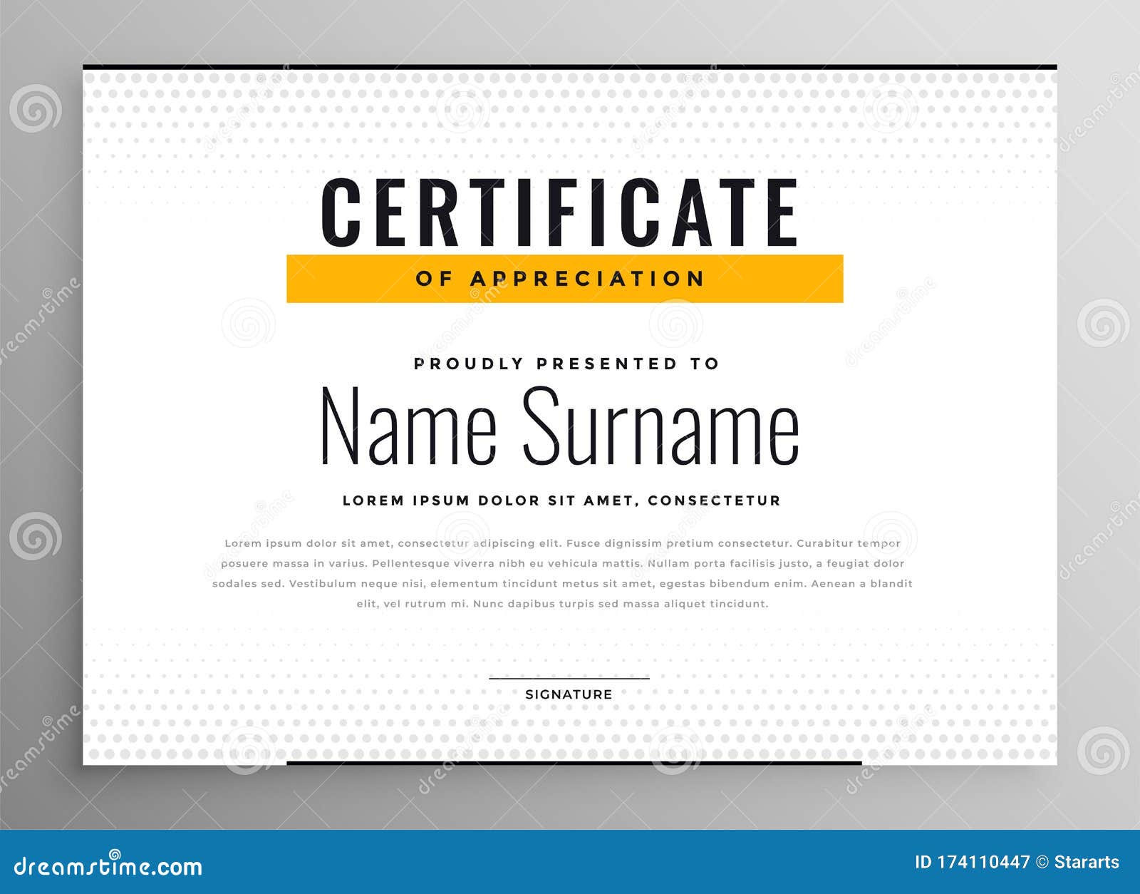 Simple Certificate Of Appreciation Border Frame Template Vector ...