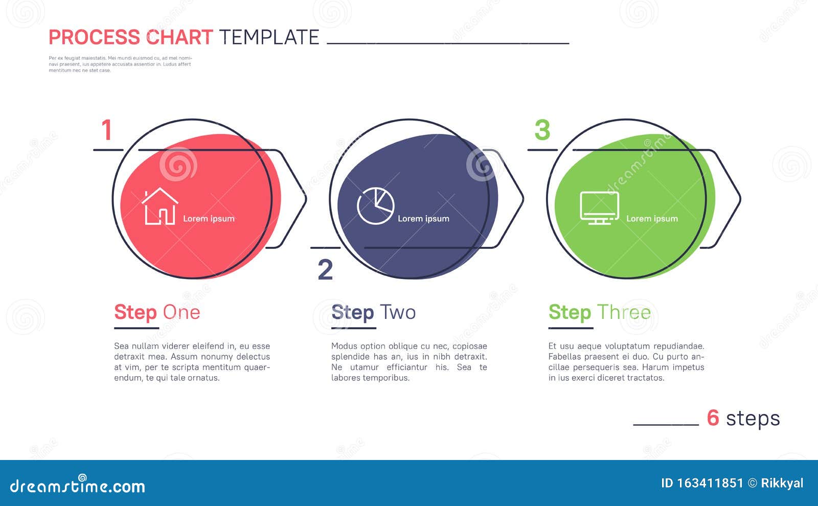 Clean and Simple Flat Style Linear Vector Infographic Process Chart ...