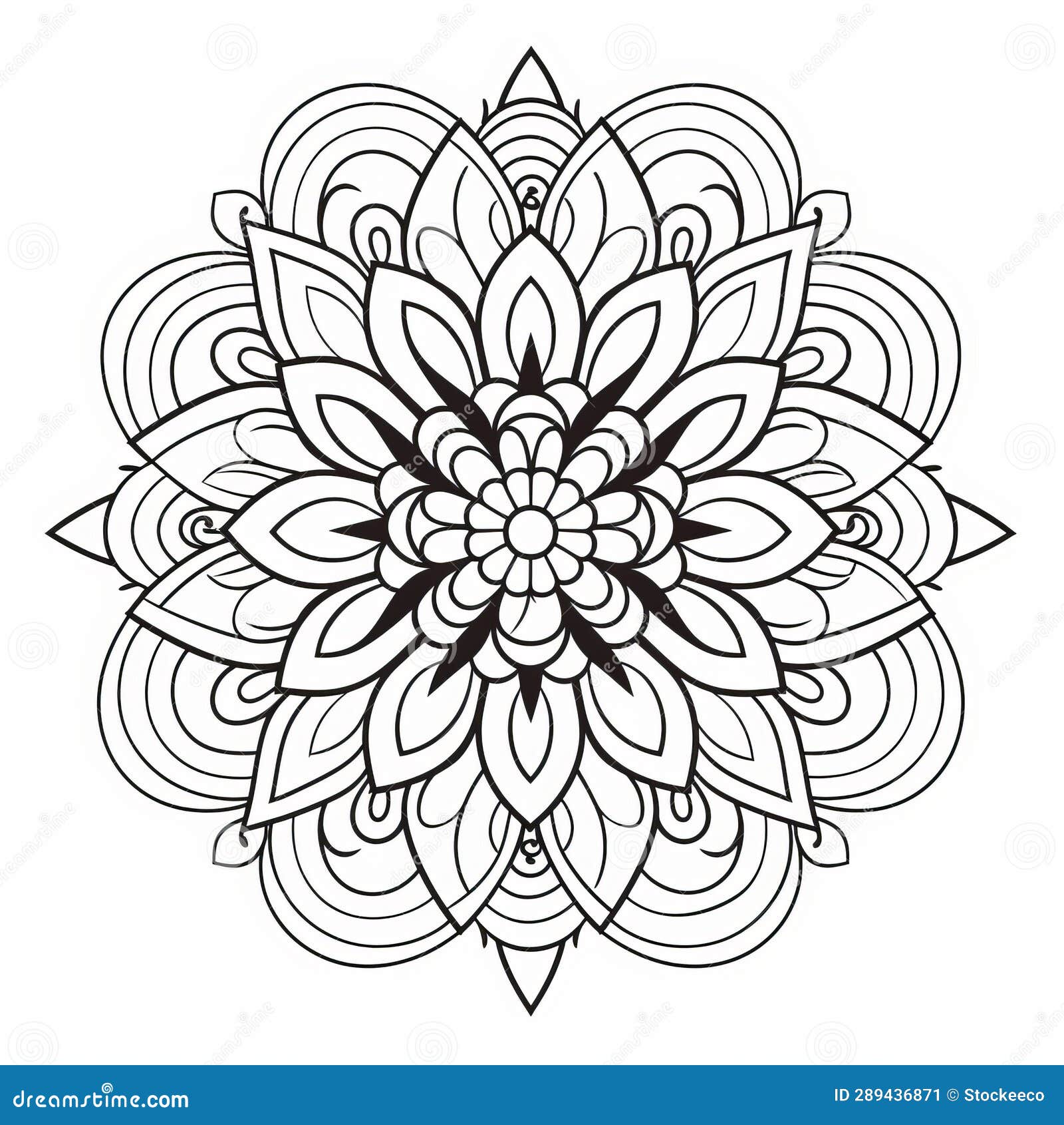 Clean and Simple Line Art for Coloring Book - V5 Stock Illustration ...