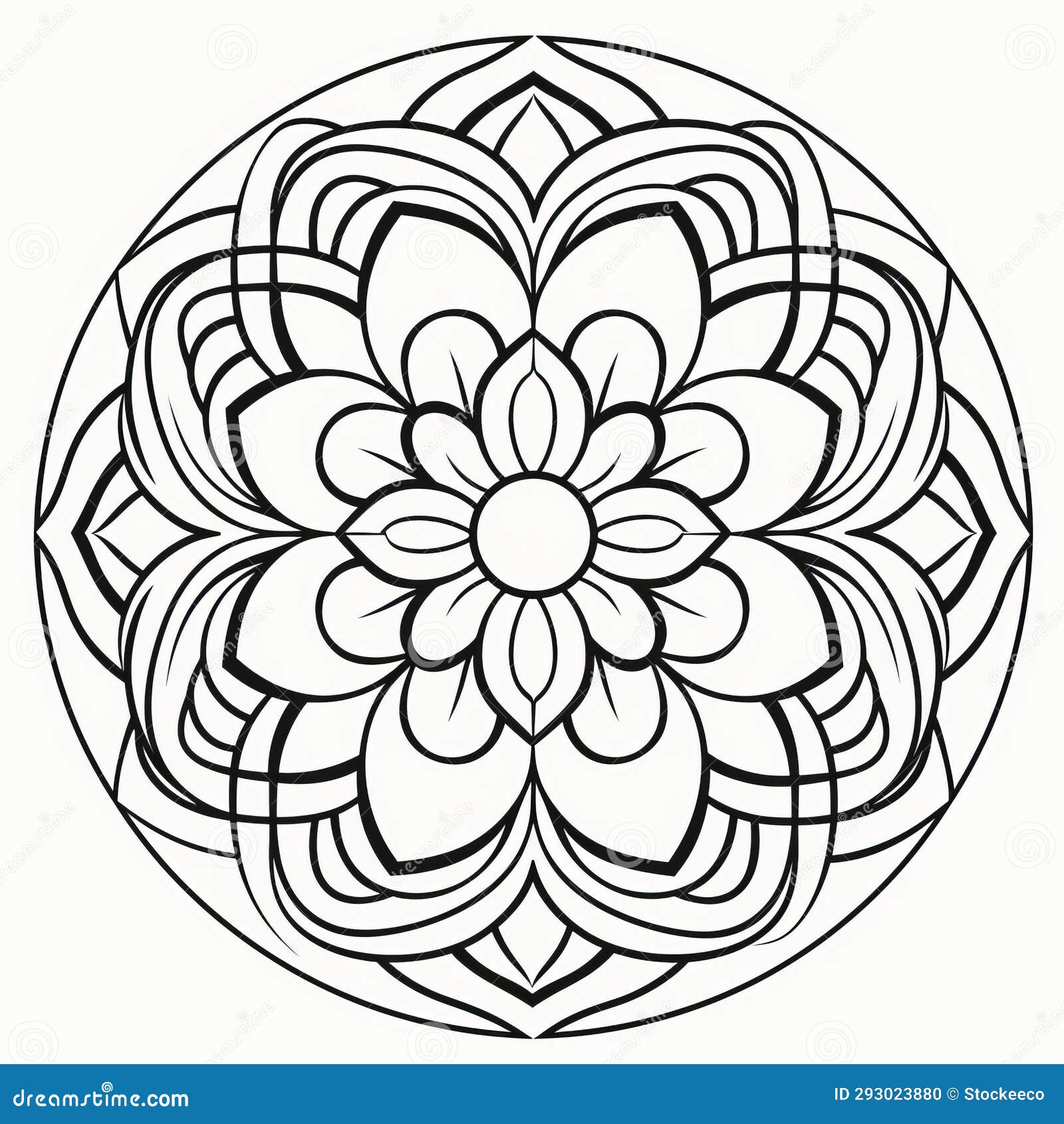 Free Printable Mandala Coloring Pages: Vienna Secession Style Line Art ...