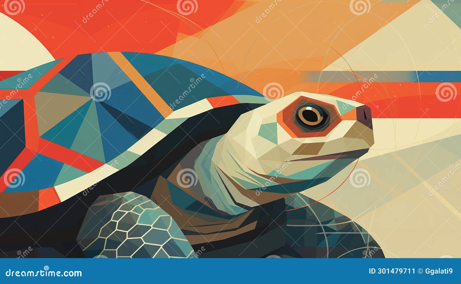 A Clean Simple Looking Turtle Artwork, Banner Design, Ai Generated ...