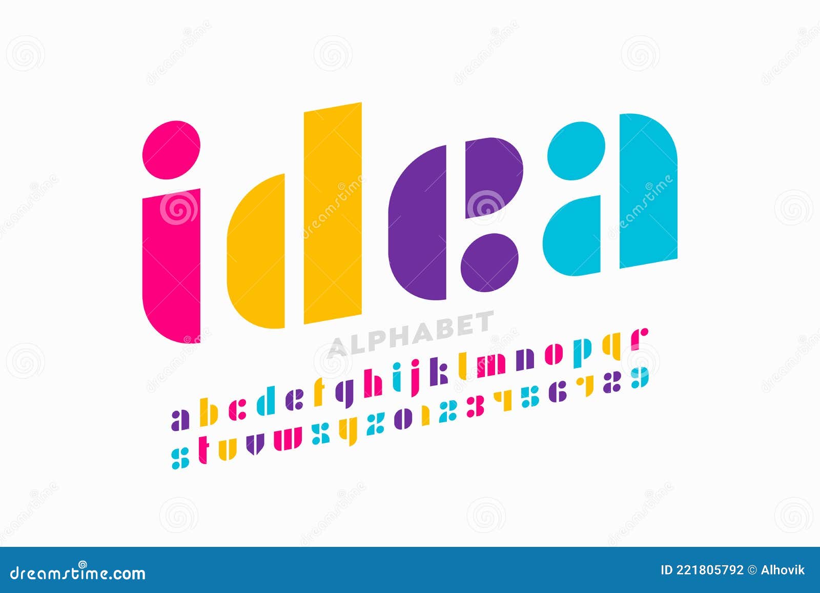 Clean and Simple Modern Style Font Stock Vector - Illustration of style ...