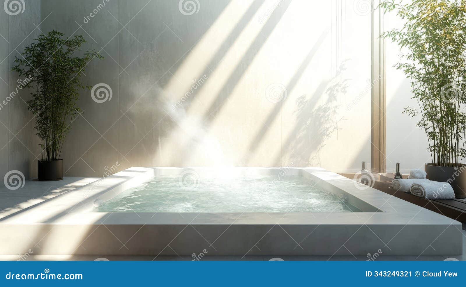 Clean and Simple Spa Setup for Ultimate Relaxation. Stock Illustration ...