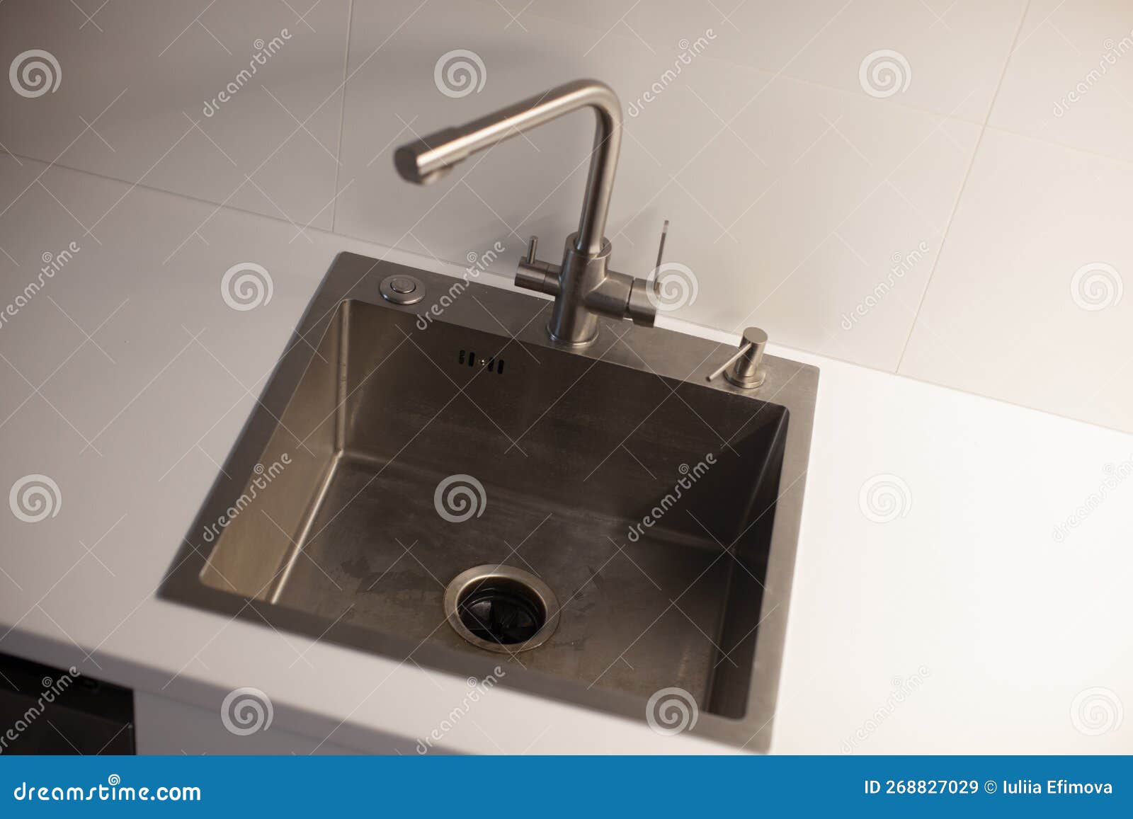 Clean Sink in the Kitchen. White Tabletop Stock Image - Image of ideas ...