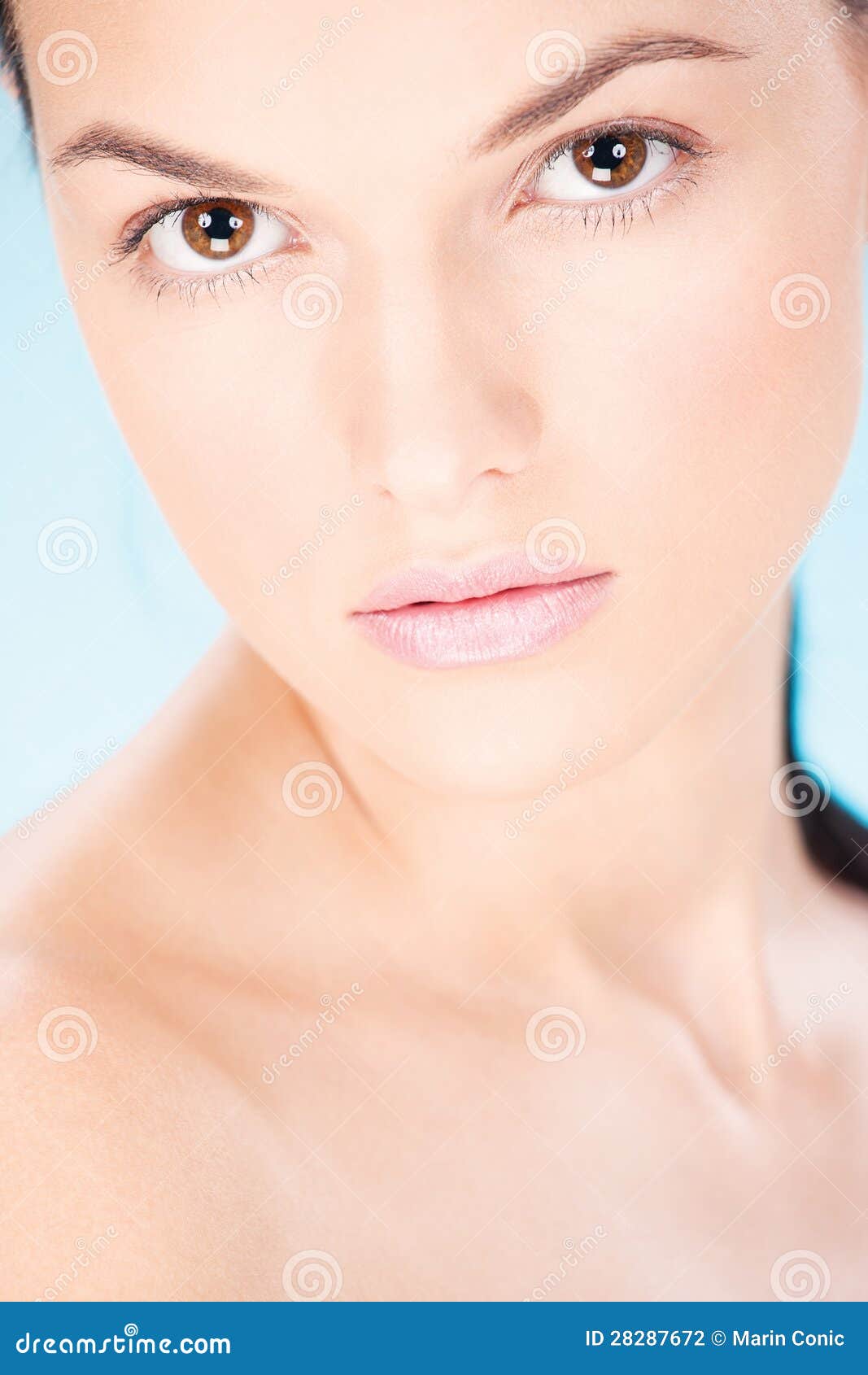 Clean skin woman stock photo. Image of chin, neck, beauty - 28287672