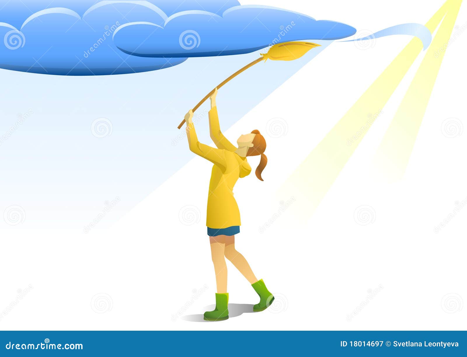 Clean the sky stock vector. Illustration of positive - 18014697