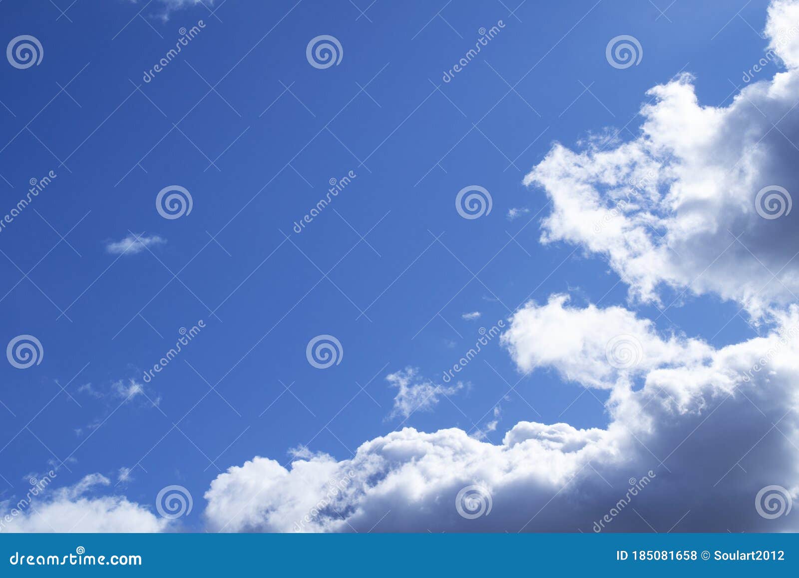 Clean Sky with Air Fluffy Clouds on Sunset As Beautiful Background ...