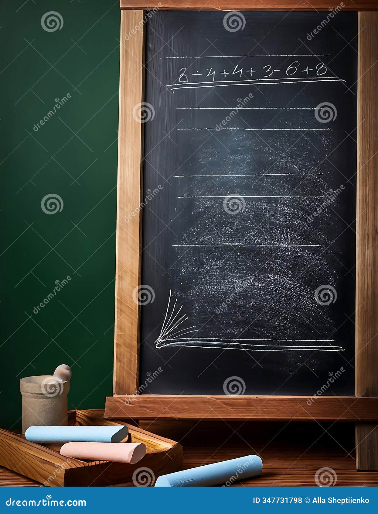 A Clean Slate Ready for New Lessons. Generative AI Stock Illustration ...