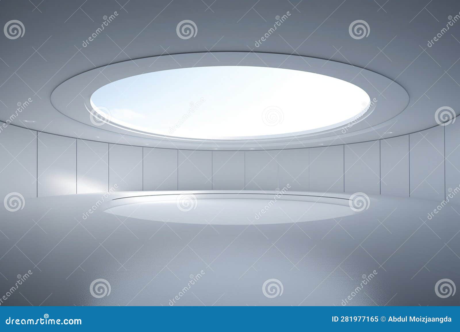 Clean and Sleek Round-shaped Space with a Minimalist and Empty Design ...