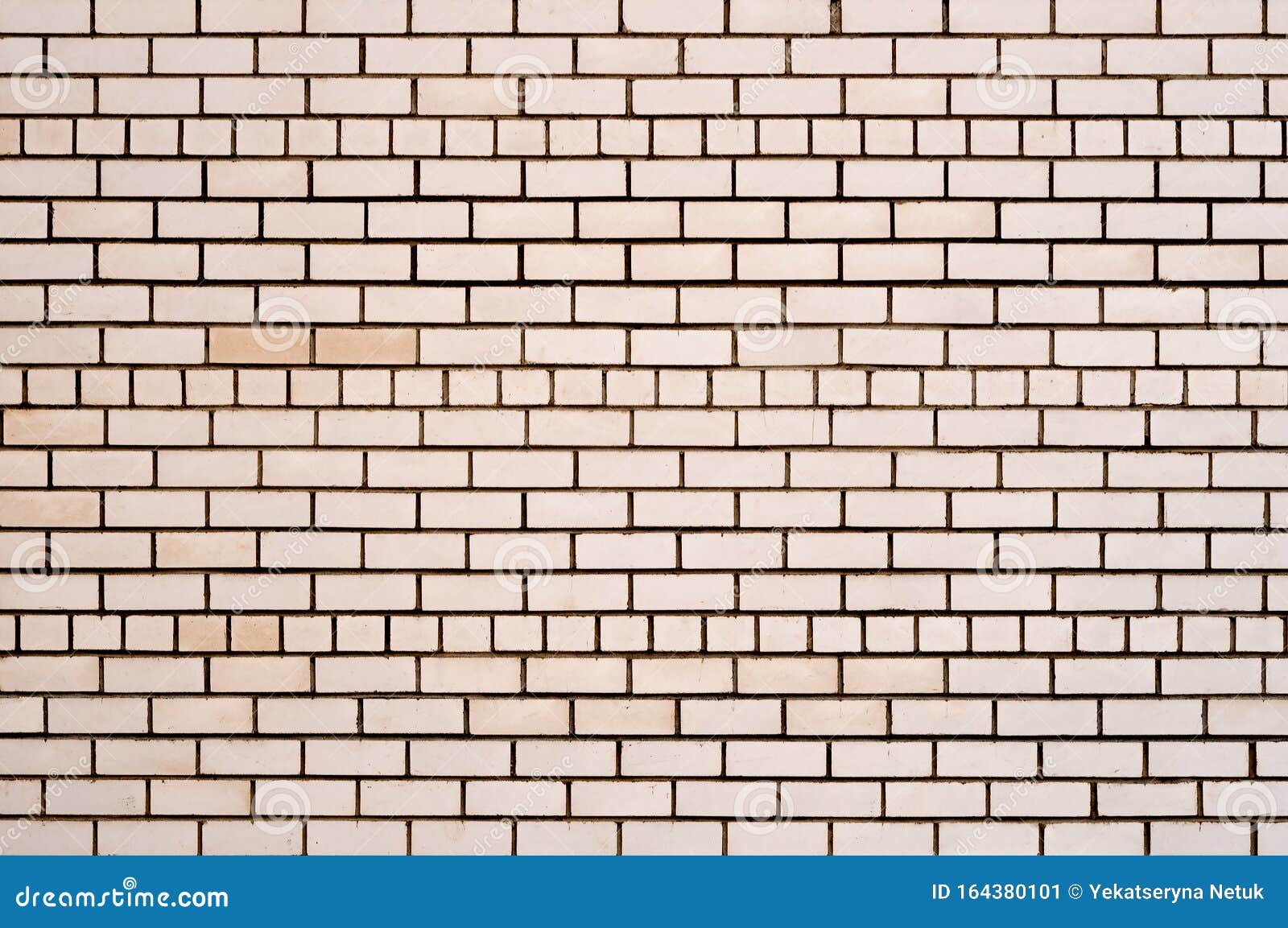 Clean Smooth Brick Wall Close-up. Texture of a Brick Wall Stock Image ...