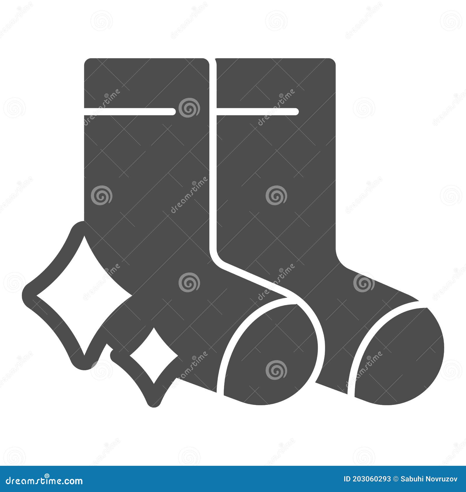 Clean Socks Solid Icon, Hygiene Routine Concept, Clean Clothes Sign on ...