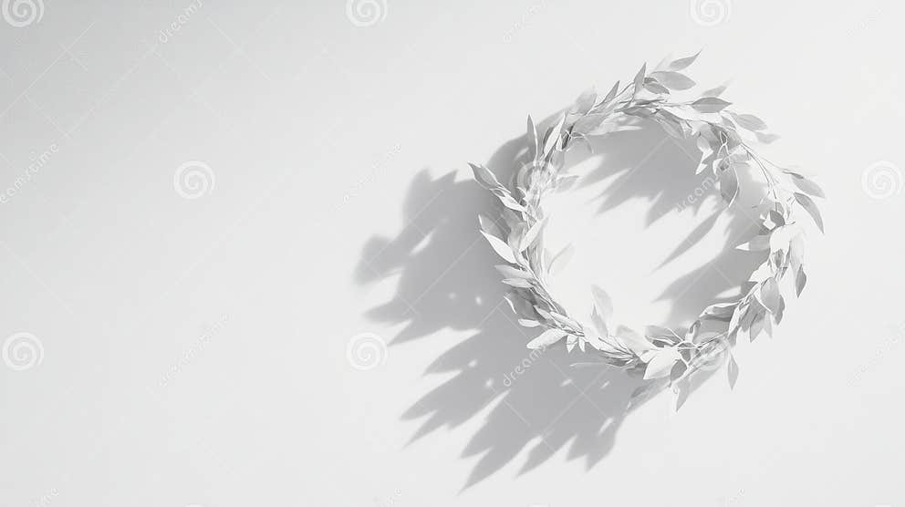 Clean, Soft Shadow of a Remembrance Wreath Stock Illustration ...