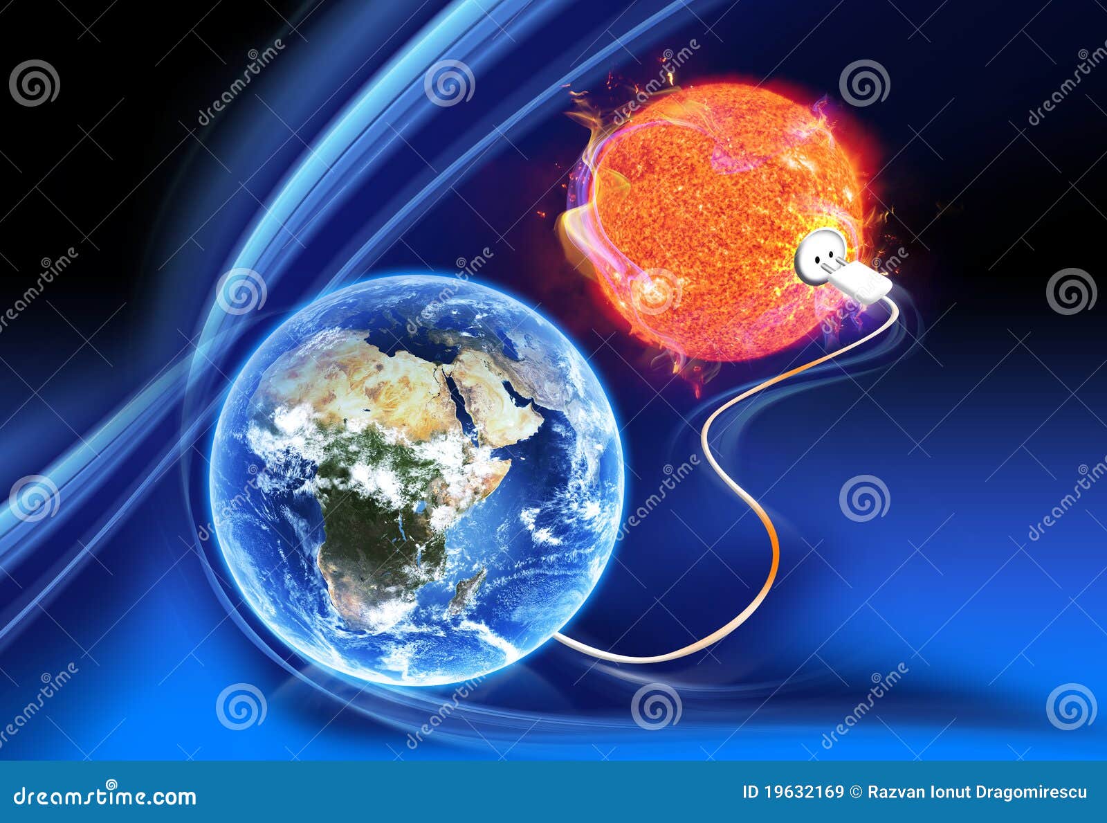 Clean Solar Energy stock illustration. Illustration of continent - 19632169