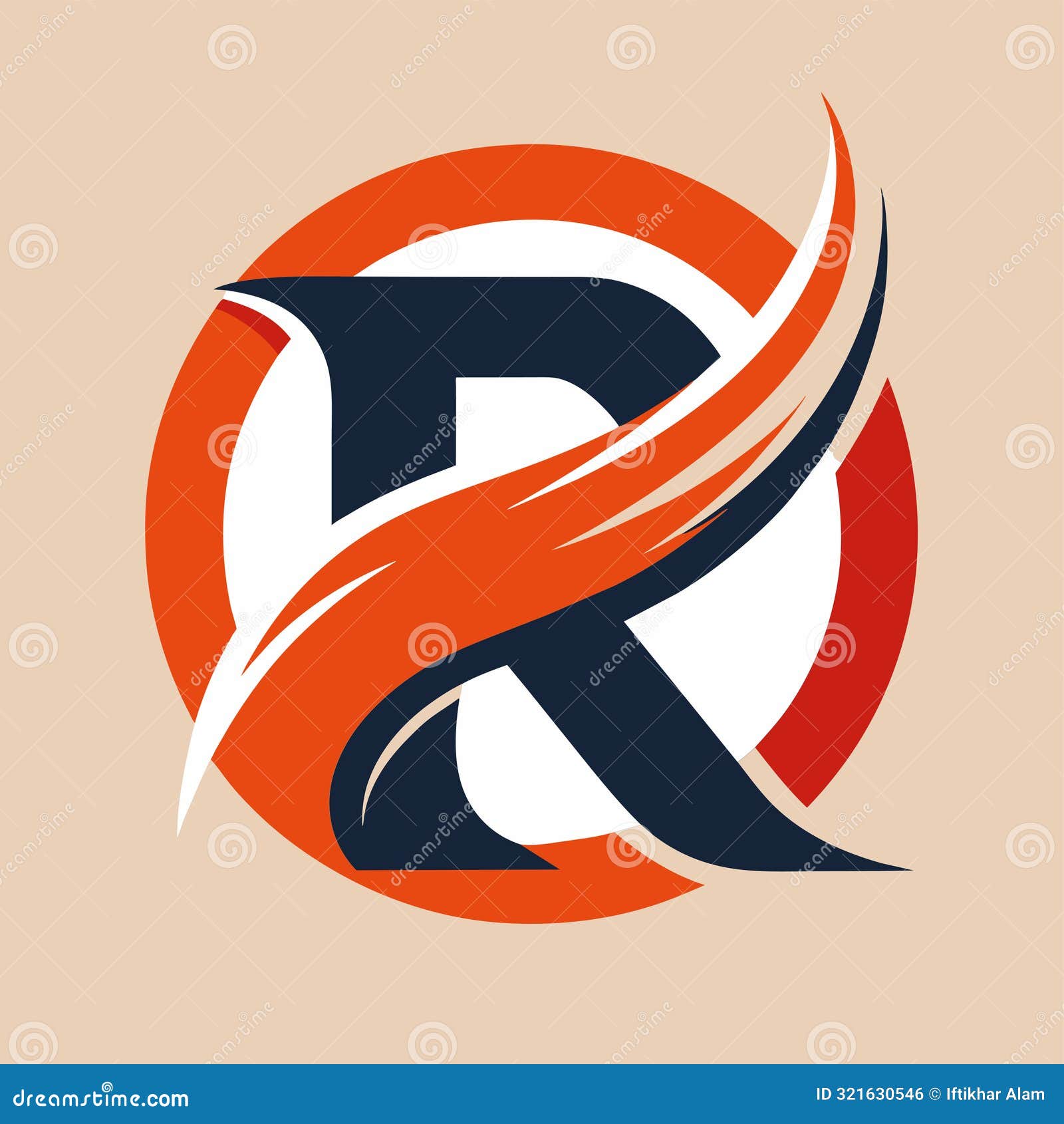 A Clean, Sophisticated Logo Design Featuring a Stylized Letter R within ...
