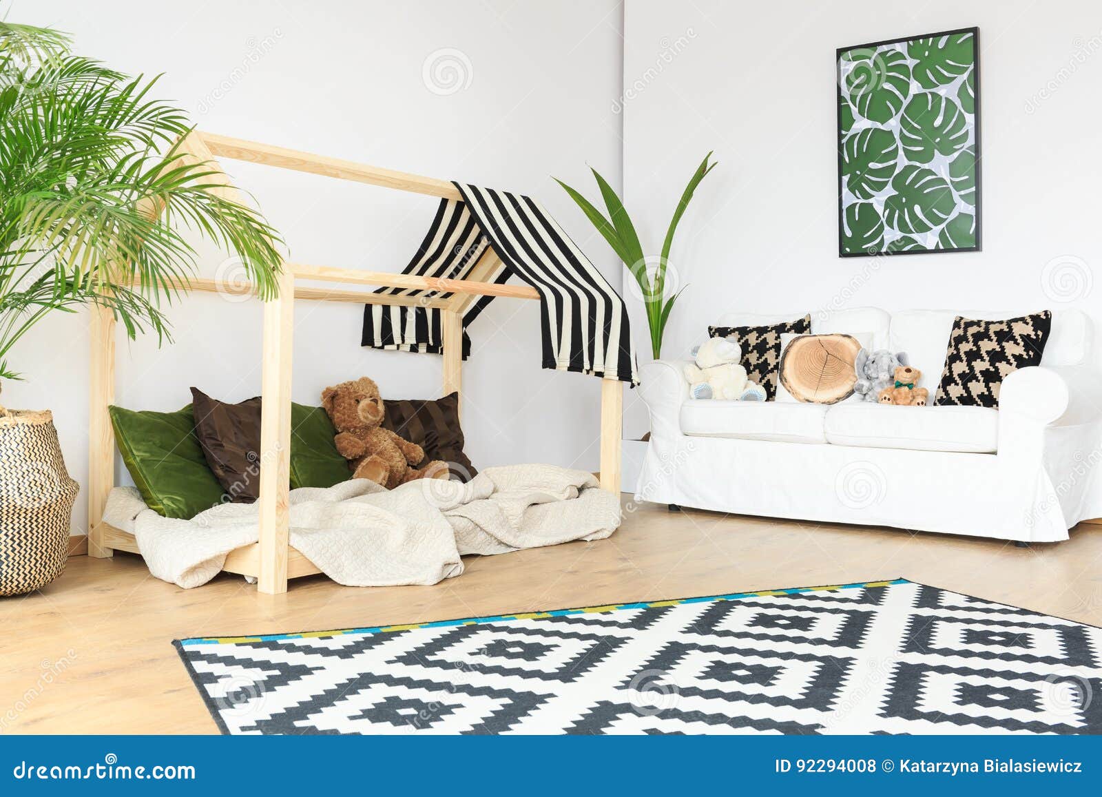 Clean space in kids room stock photo. Image of modern - 92294008