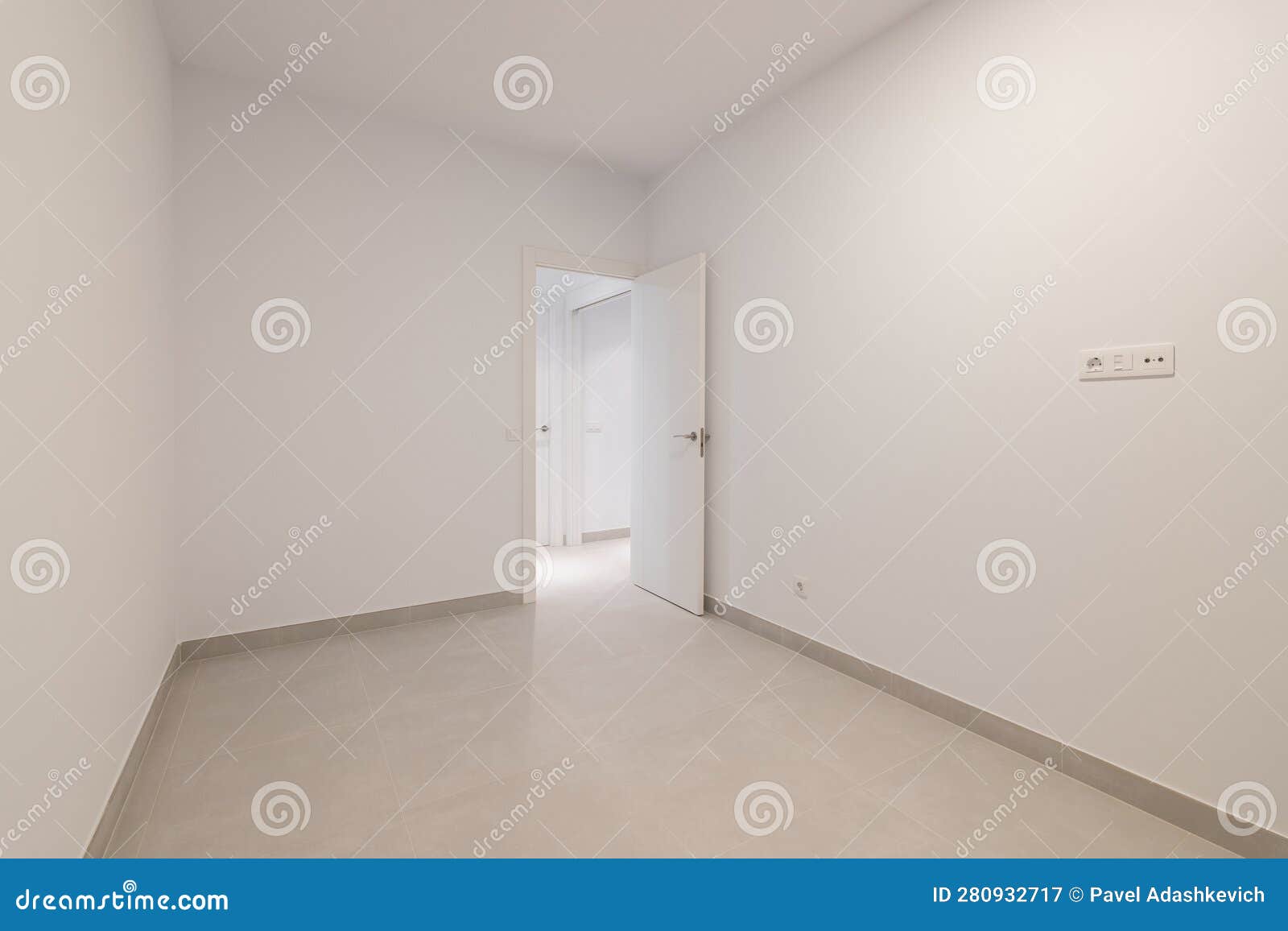 Clean and Spacious Home Interior with Bright White Walls and Empty ...