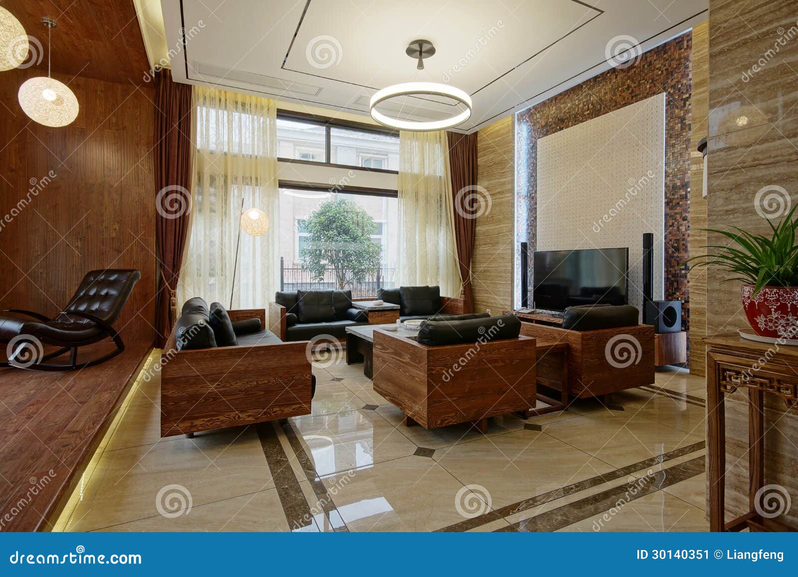 Spacious living room stock image. Image of decoration - 30140351