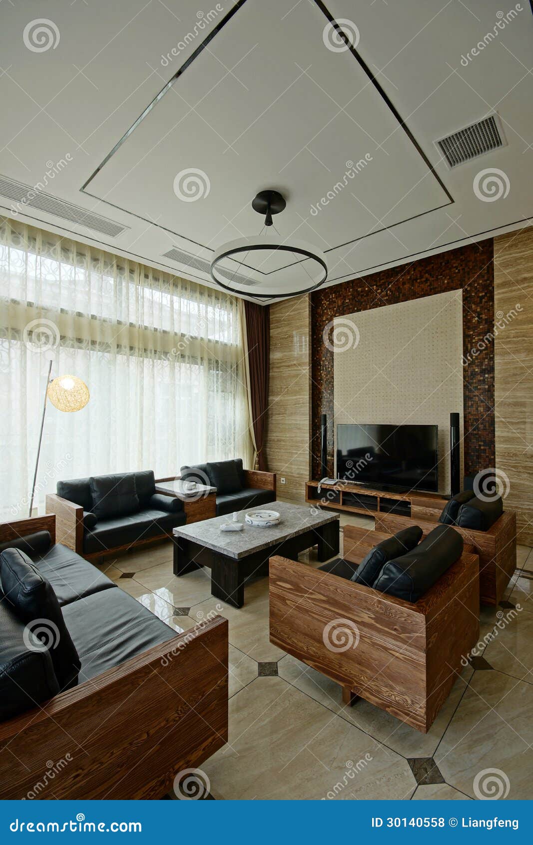 Spacious living room stock photo. Image of modern, interior - 30140558