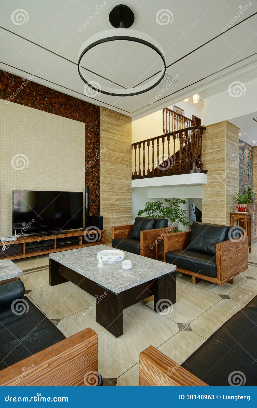 Spacious living room stock image. Image of luxury, household - 30148963