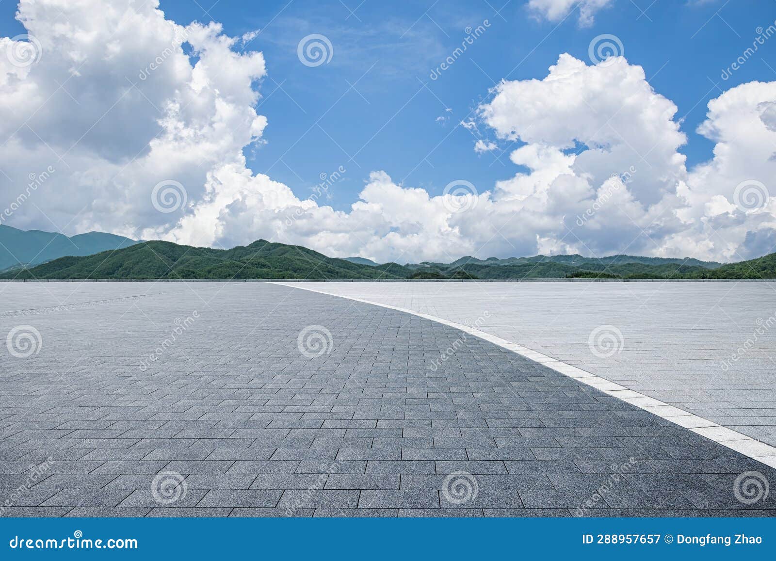 Empty Square Floor and Mountains Nature Scenery Stock Image - Image of ...