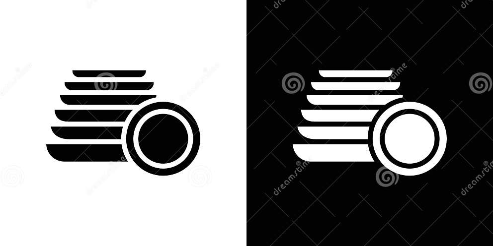 Clean Stack Plates Icon Logo Set Vector Stock Vector - Illustration of ...