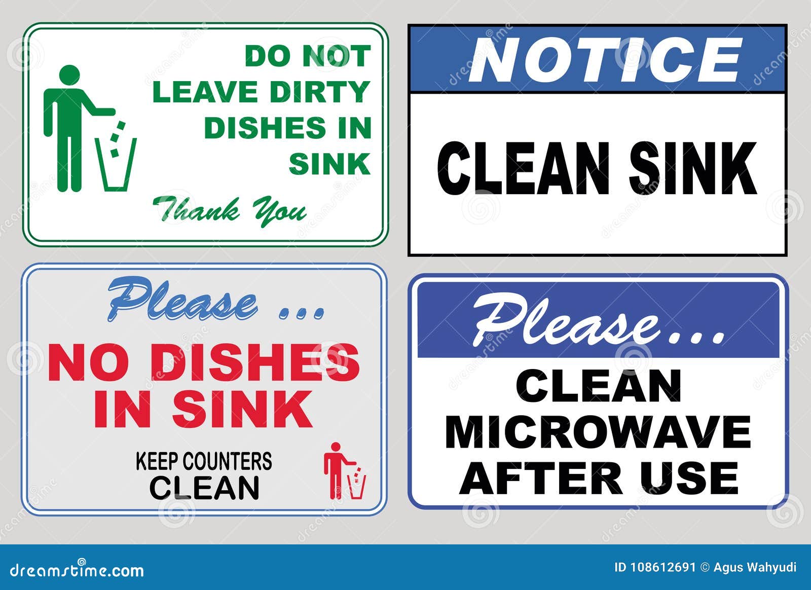 Clean sticker notices stock illustration. Illustration of garbage ...