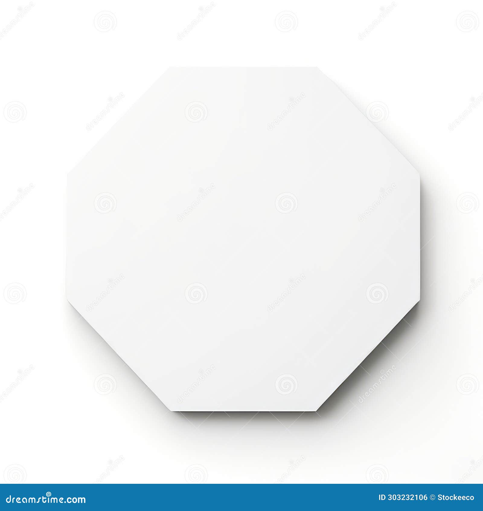 Clean and Streamlined Octagon Shape White Cardboard Plaque Stock ...