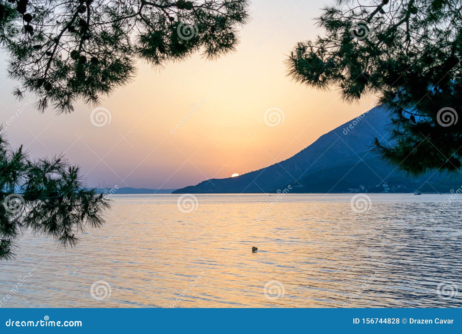 Clean Sunset in Dalmatia stock photo. Image of outdoor - 156744828