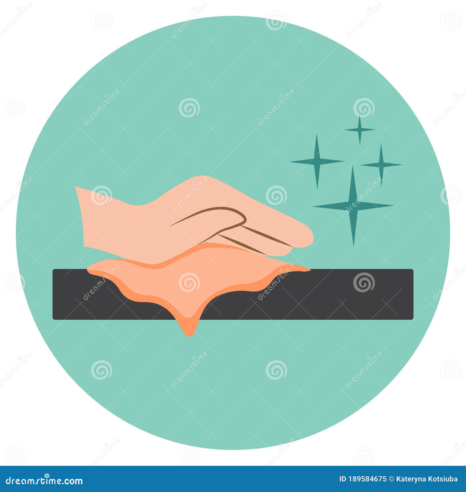 Clean surface icon stock vector. Illustration of print - 189584675