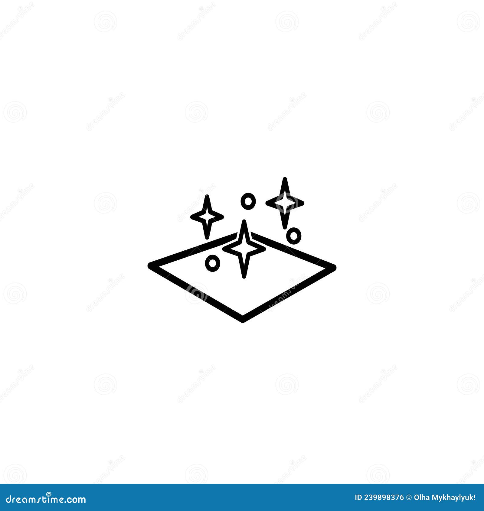 Clean Surface Icon, Easy Cleaning Ceramic Tile, Thin Line Symbol on ...