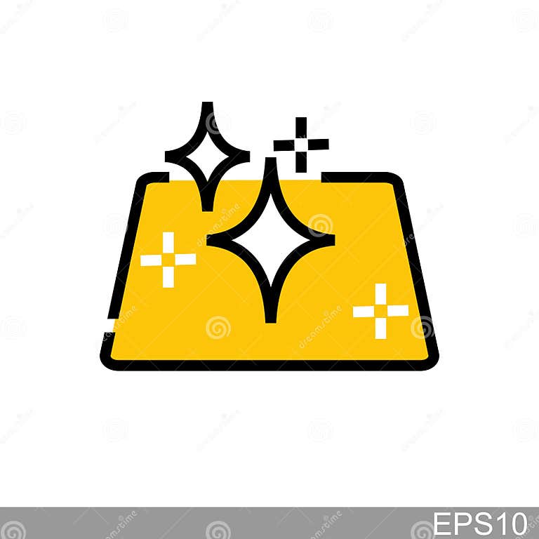 Clean Surface Icon, Easy Cleaning, Thin Line Symbol Stock Vector ...