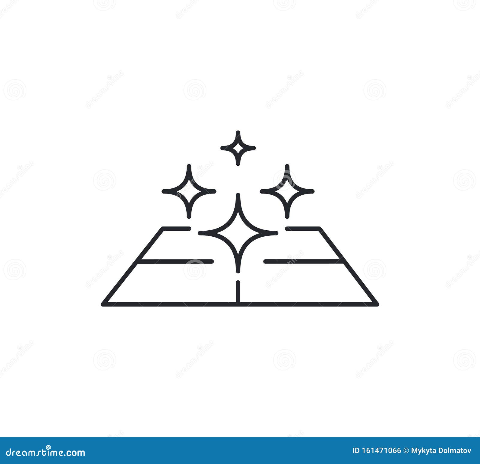 Clean Surface Icon, Easy Cleaning, Thin Line Symbol on White Background ...