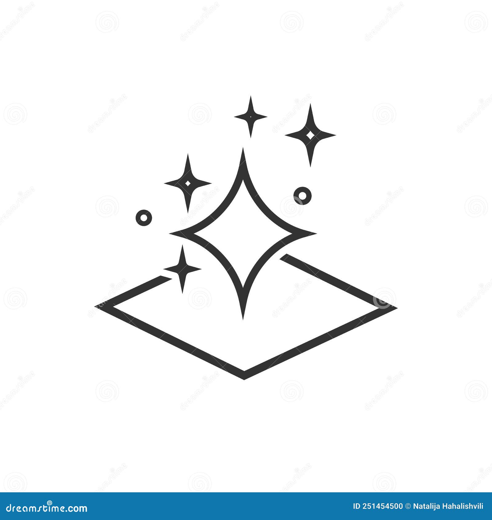 Clean Surface Icon, Easy Cleaning, Thin Line Symbol on White Background ...