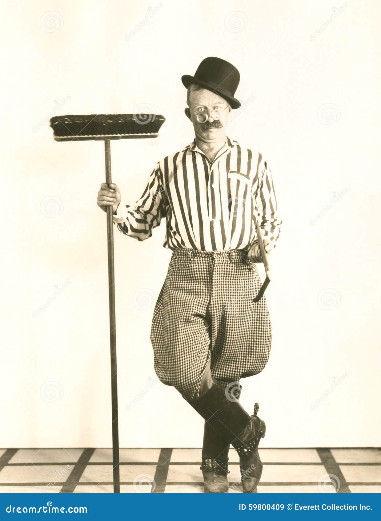 A clean sweep stock image. Image of bowler, funny, confident - 59800409