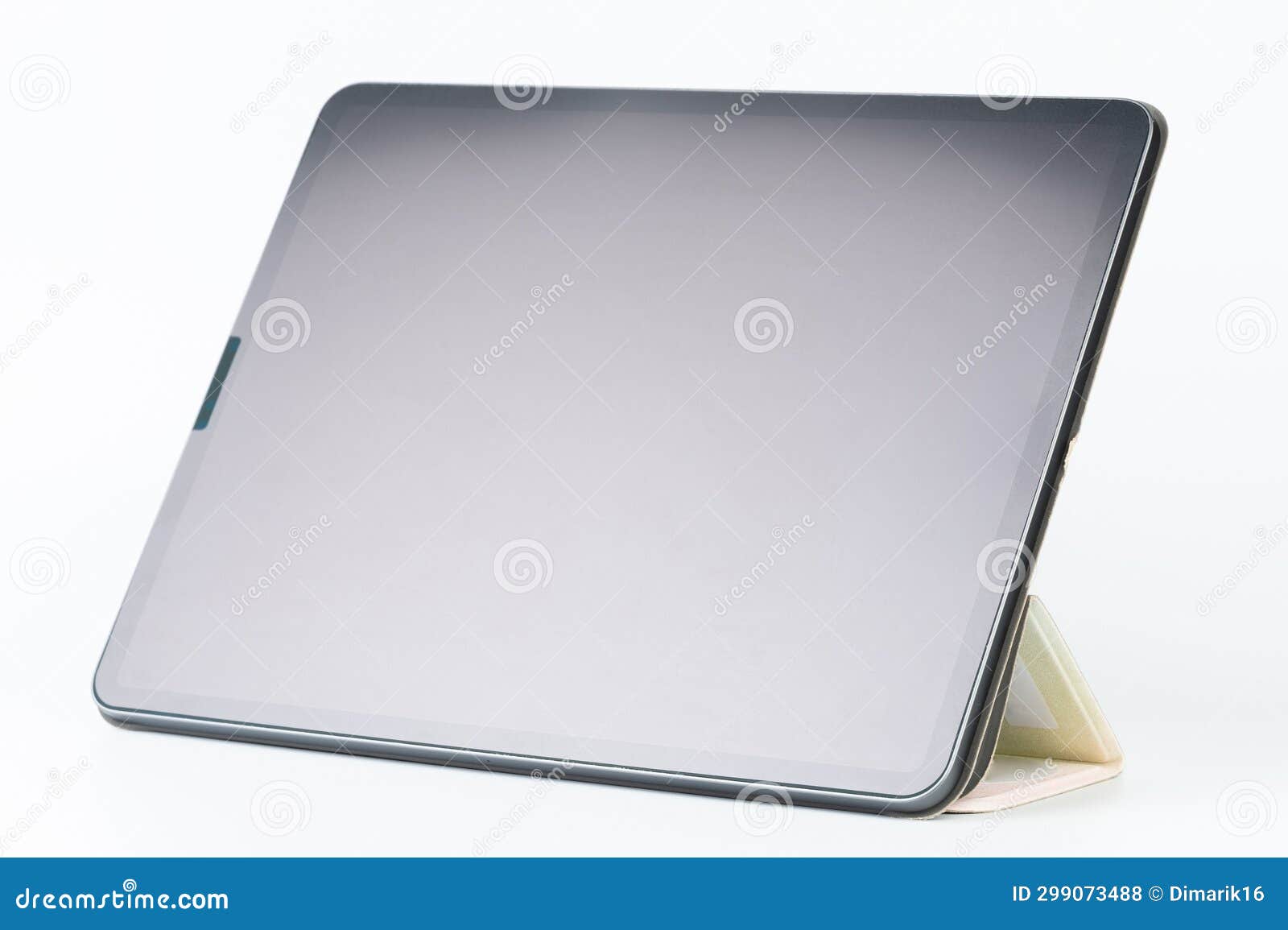 Clean tablet with cover stock photo. Image of empty - 299073488