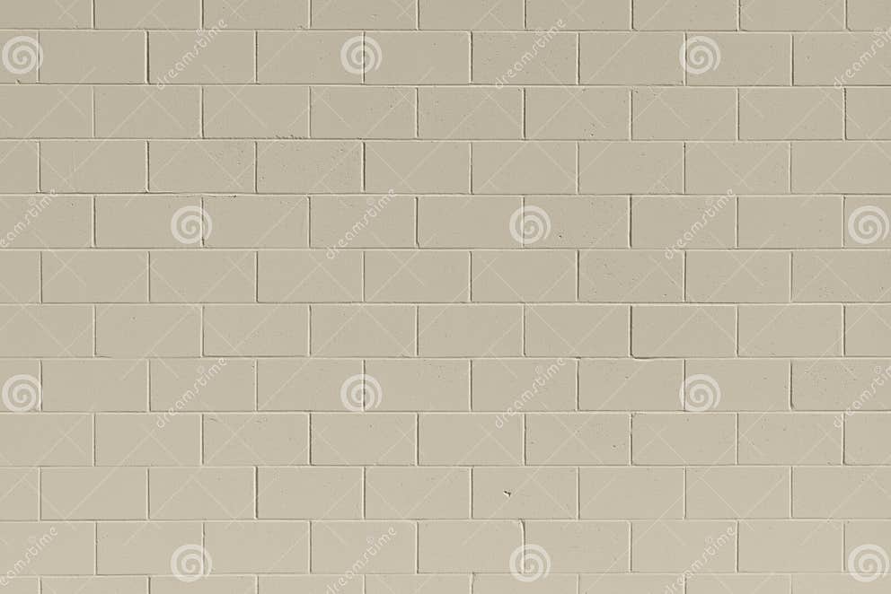 Clean Tan Generic Brick Cinder Block Wall Background Stock Image ...