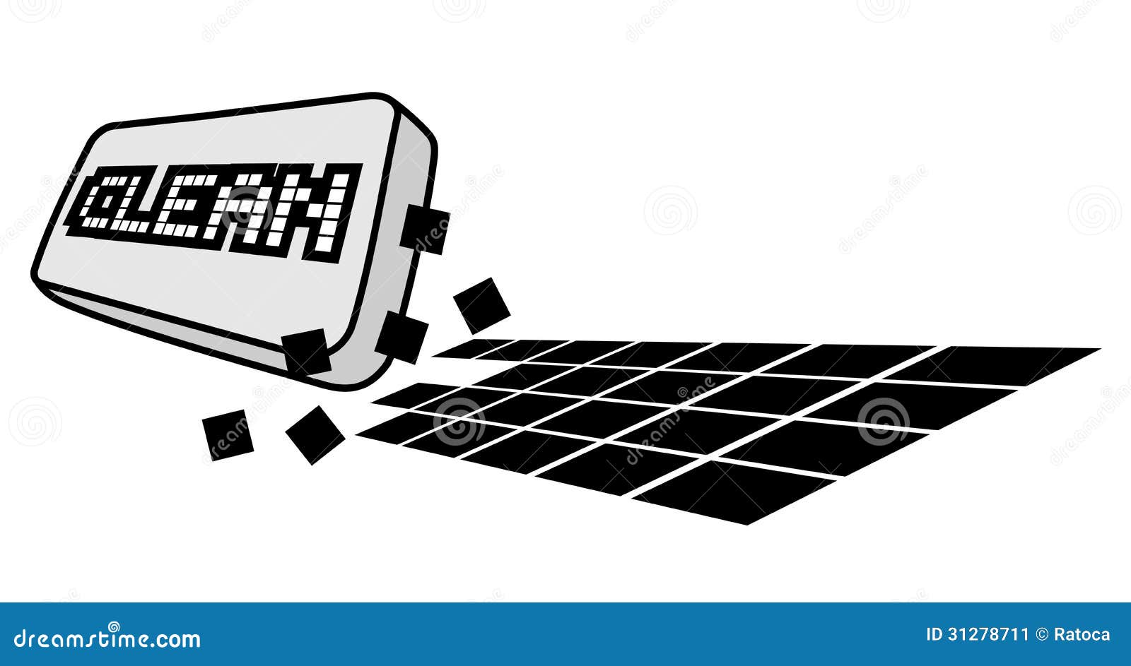 Clean tech stock vector. Illustration of rubbing, paste - 31278711