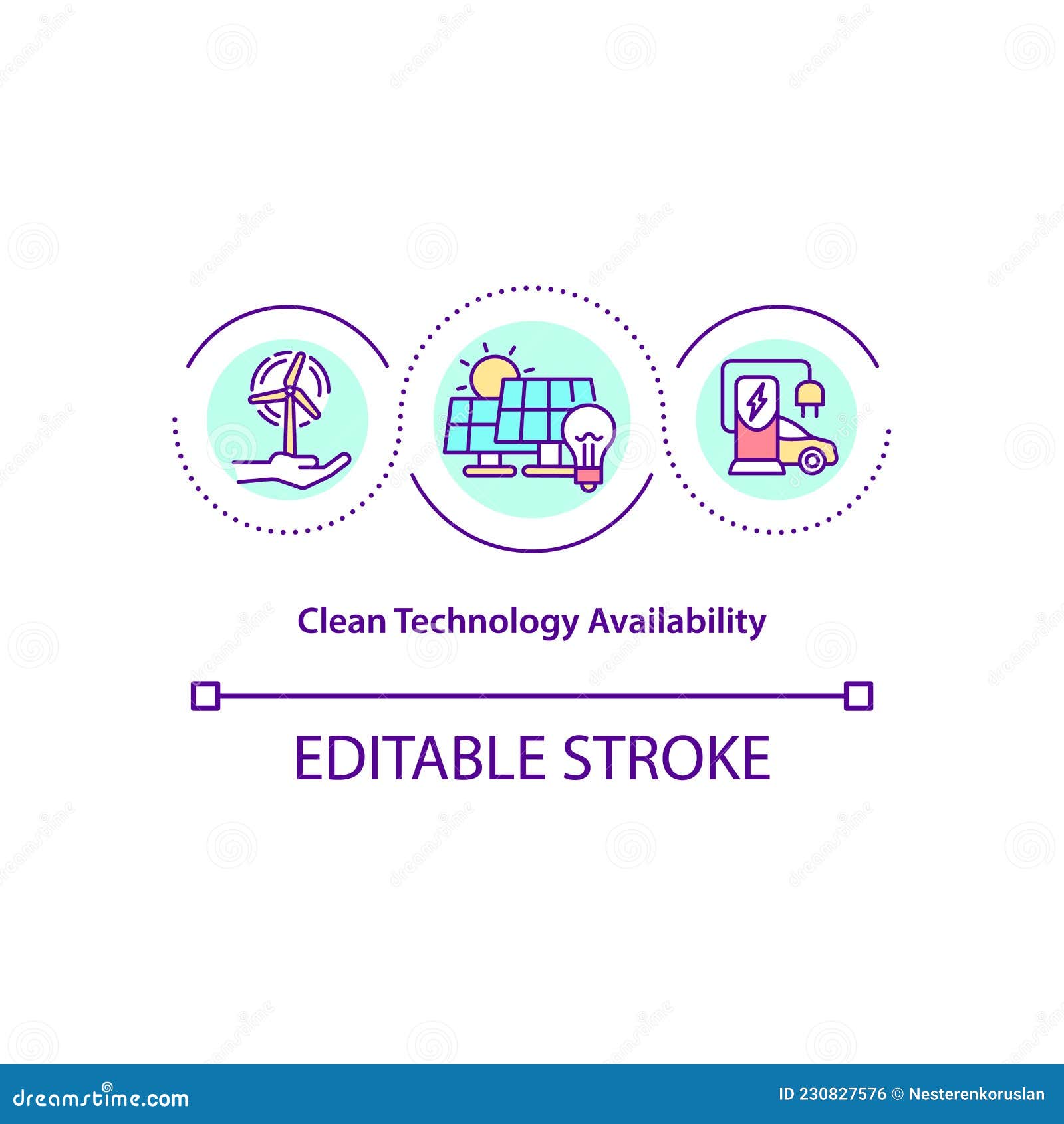 Clean Technology Availability Concept Icon Stock Vector - Illustration ...