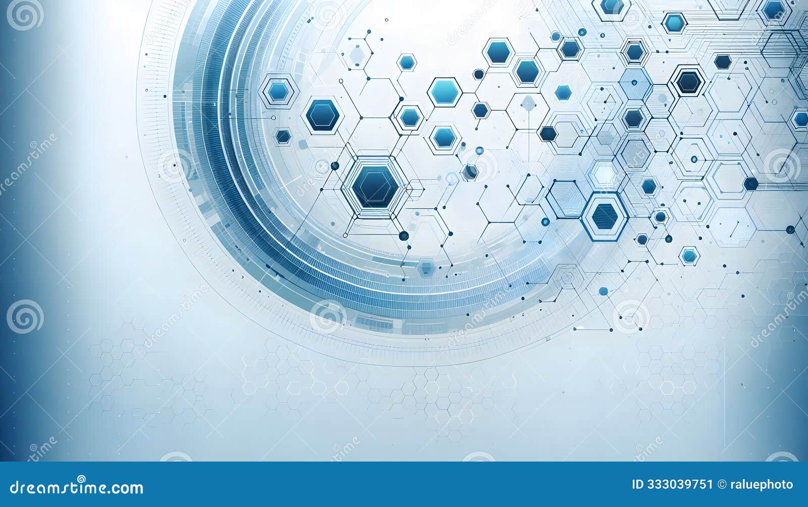 Clean Technology Background with Blue Hexagon Pattern and Connection ...