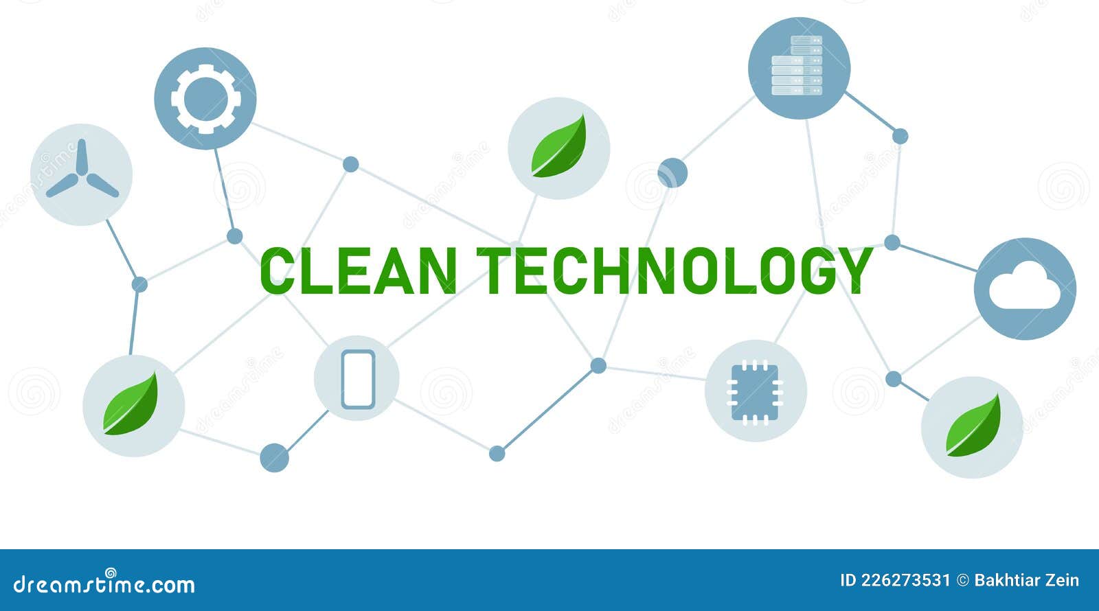 Clean Technology Line Icons Collection. Recycling, Renewable ...