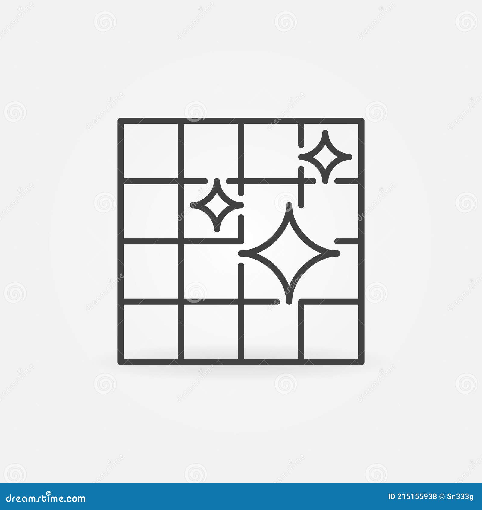 Clean Tile Surface in Bathroom Linear Vector Concept Icon Stock Vector ...