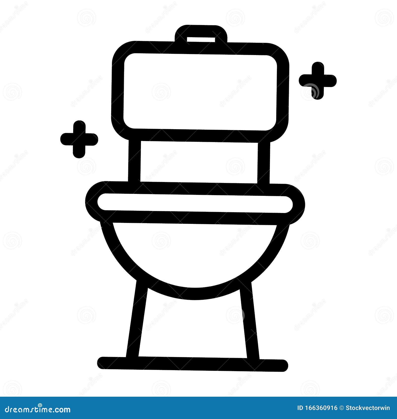 Clean Toilet Icon Vector. Isolated Contour Symbol Illustration Stock ...