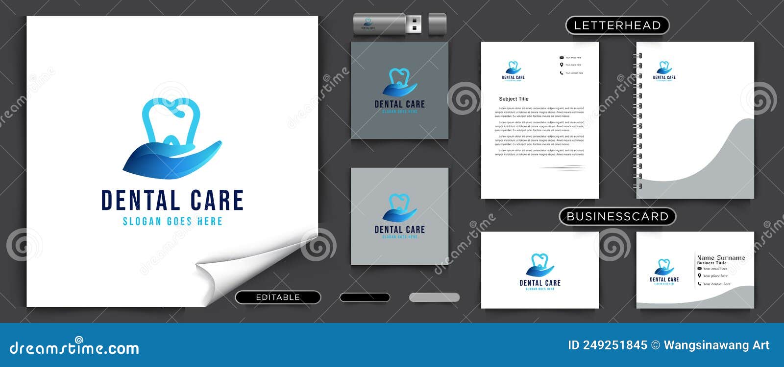 Clean Tooth Dental Dentistry Logo Design Vector Stock Vector ...