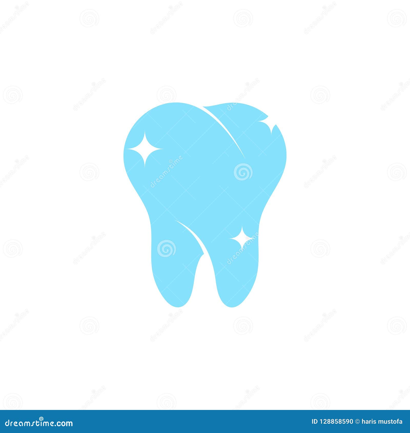 Clean Tooth Dental Graphic Design Element Vector Illustration Stock ...