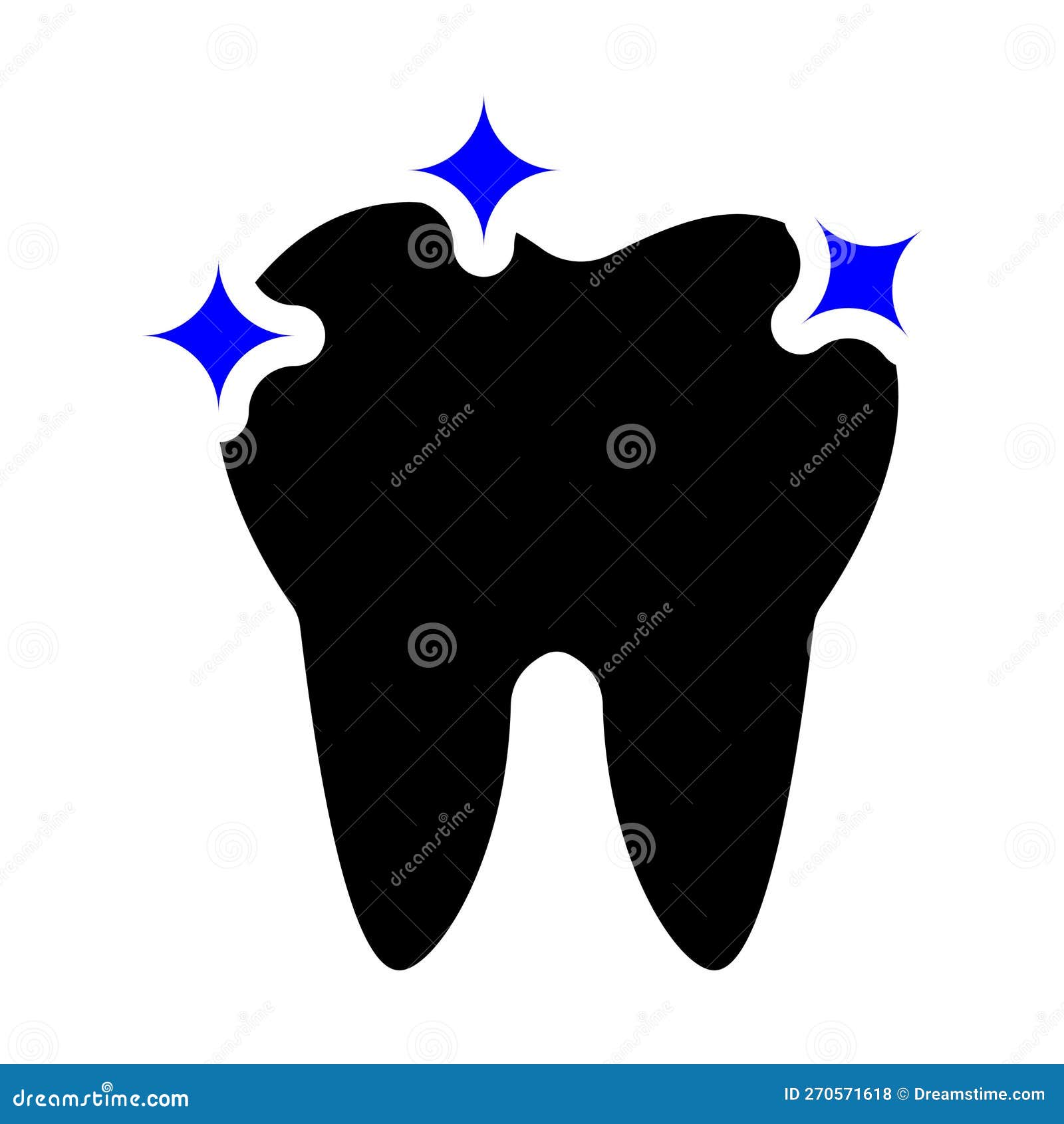 Clean Tooth Icon stock vector. Illustration of symbol - 270571618