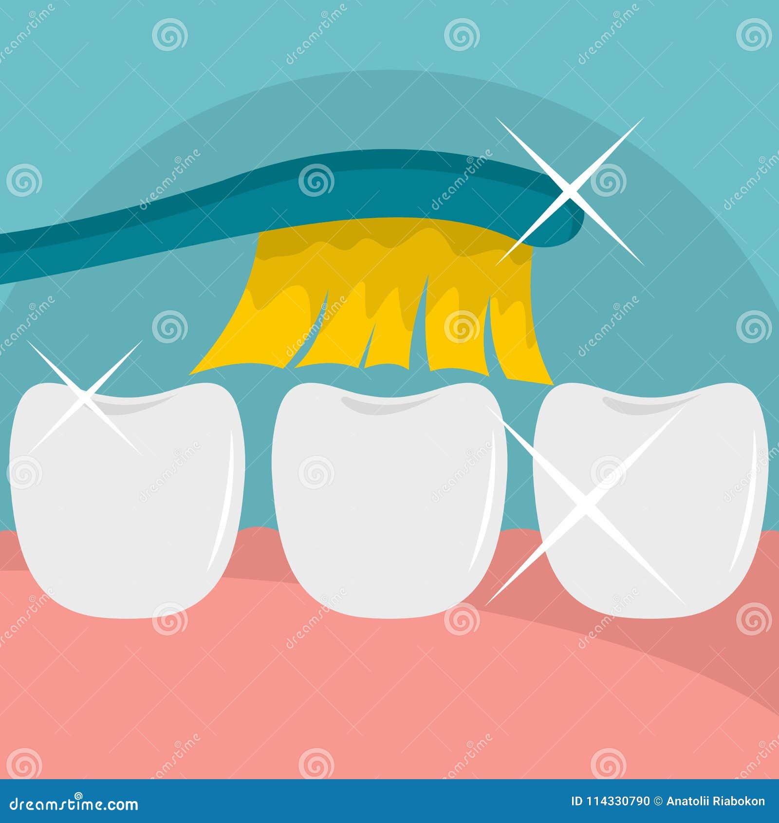 Clean Tooth Icon, Flat Style Stock Vector - Illustration of protect ...