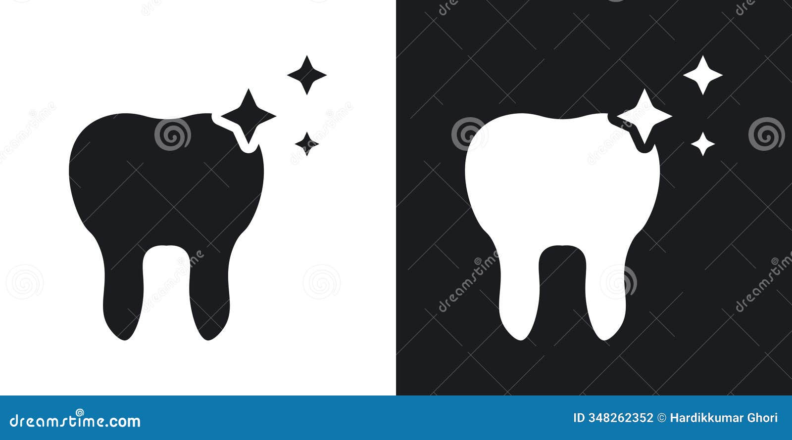 Clean tooth icon vector stock illustration. Illustration of medicine ...
