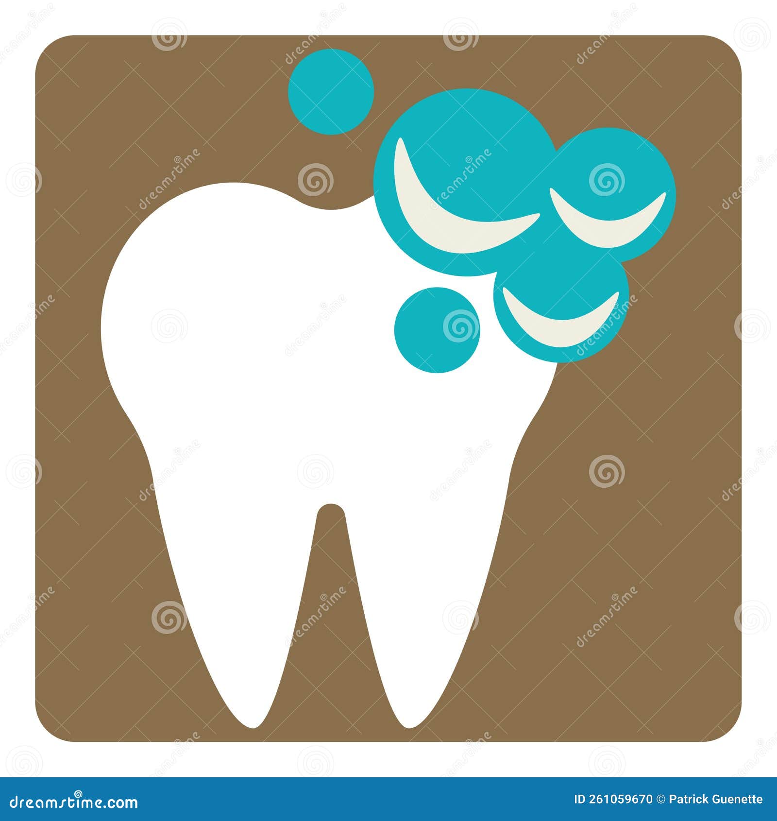 Clean tooth, icon stock vector. Illustration of clinic - 261059670