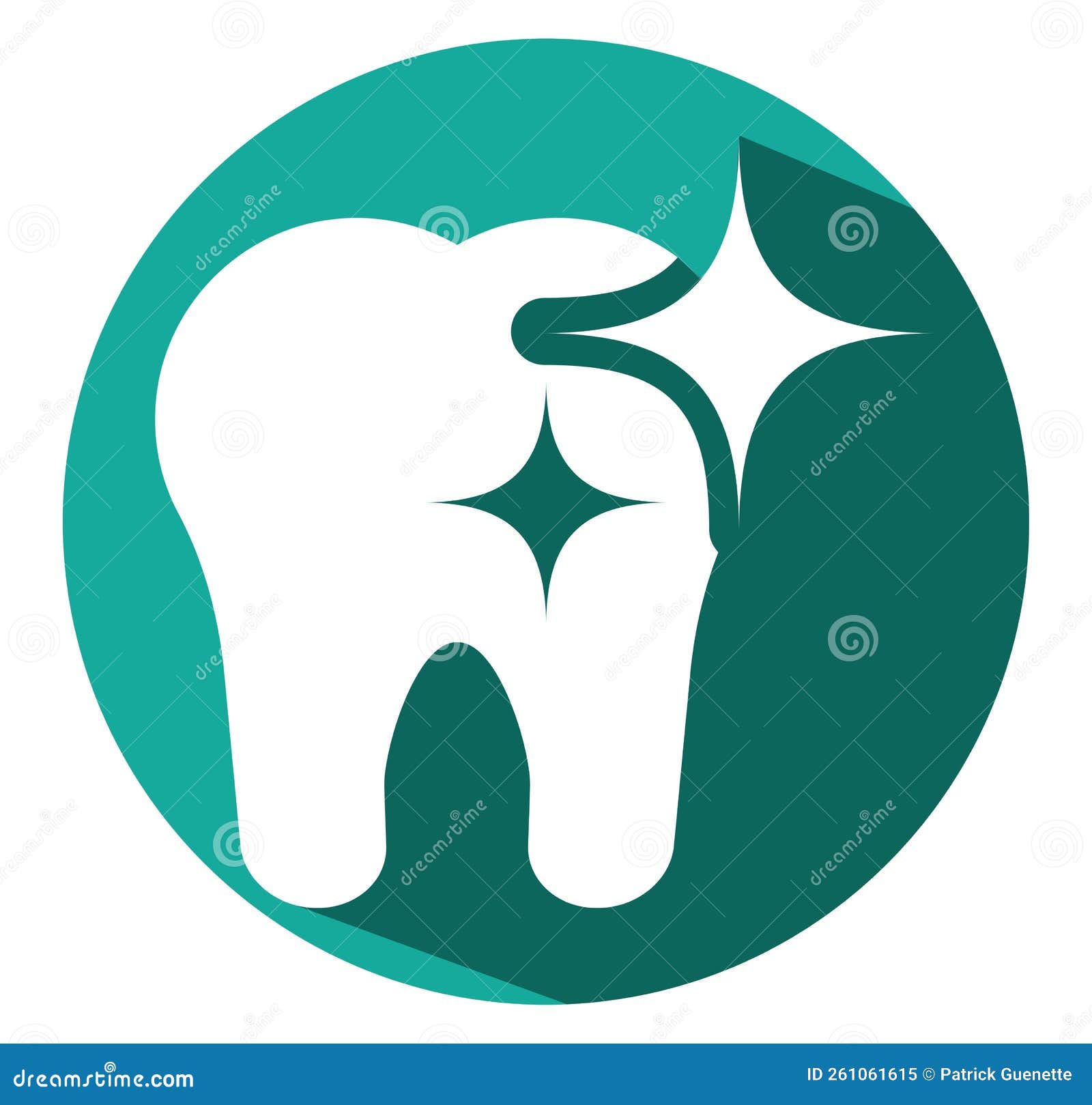 Clean tooth, icon stock vector. Illustration of shiny - 261061615