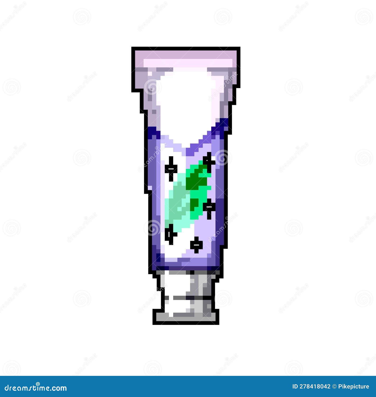 Clean Toothpaste Game Pixel Art Vector Illustration Stock Vector ...